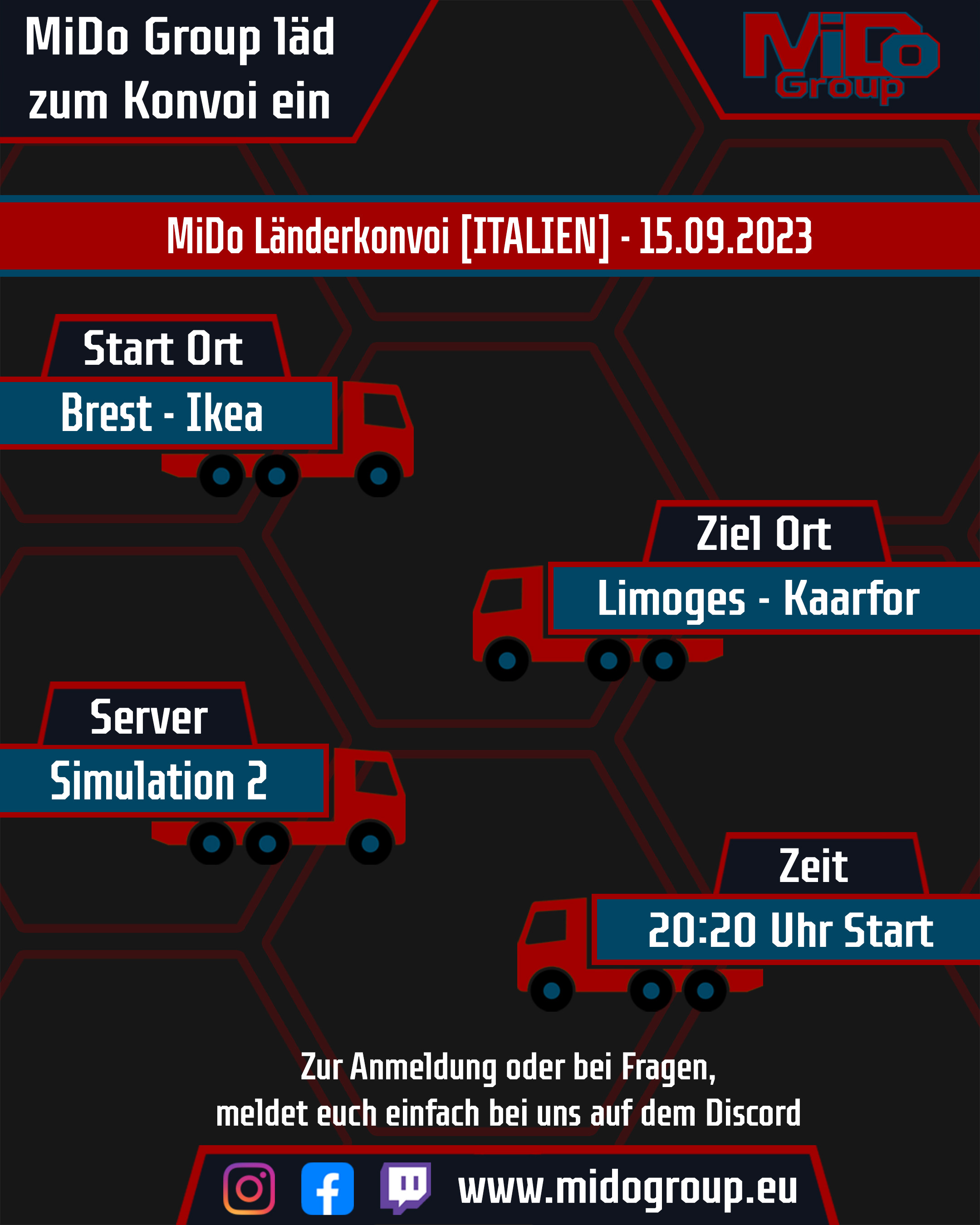 LänderKonvoi MiDo Group [Frankreich] — Event — TruckersMP
