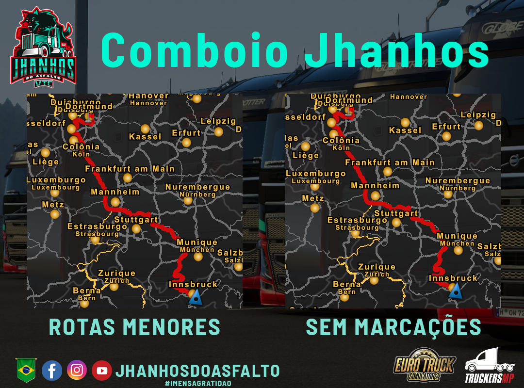 COMBOIO PÚBLICO JHANHOS DO ASFALTO - ETS2 — Event — TruckersMP