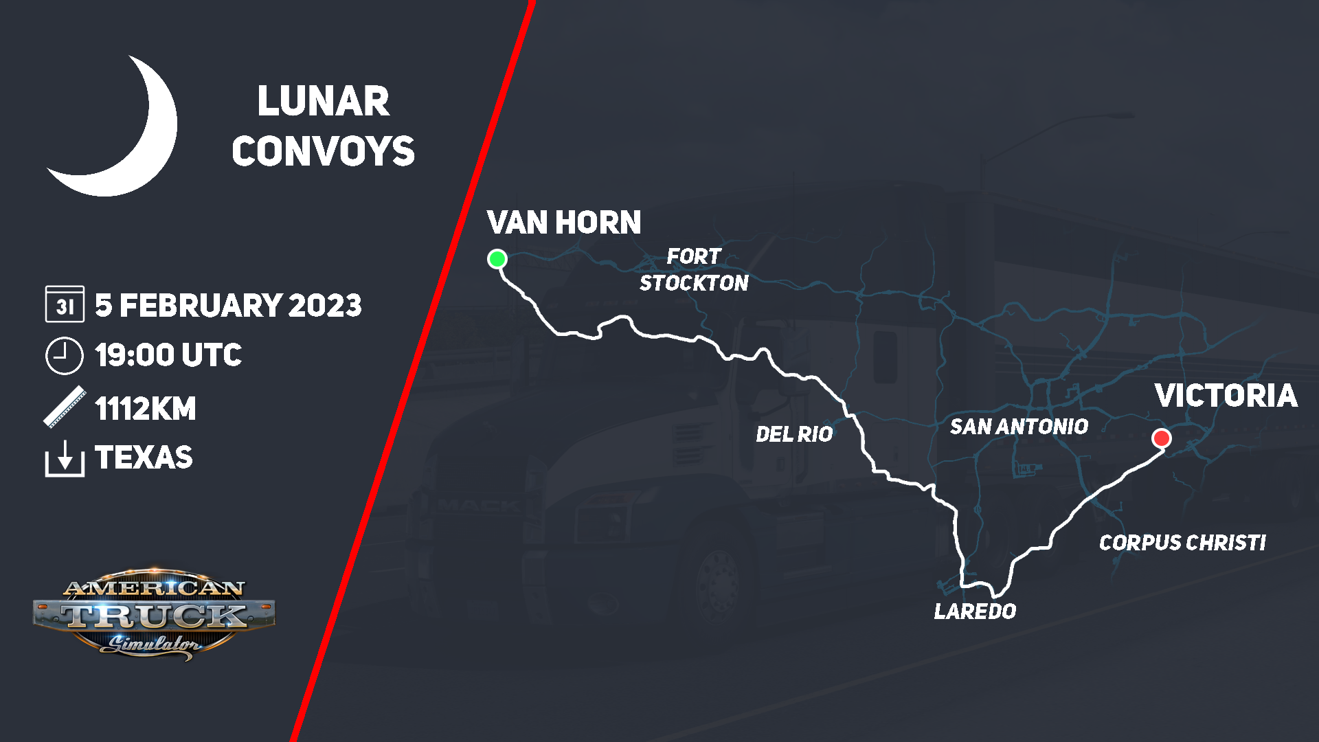 🟥 Texan Roadtrip | Lunar Convoys — Event — TruckersMP