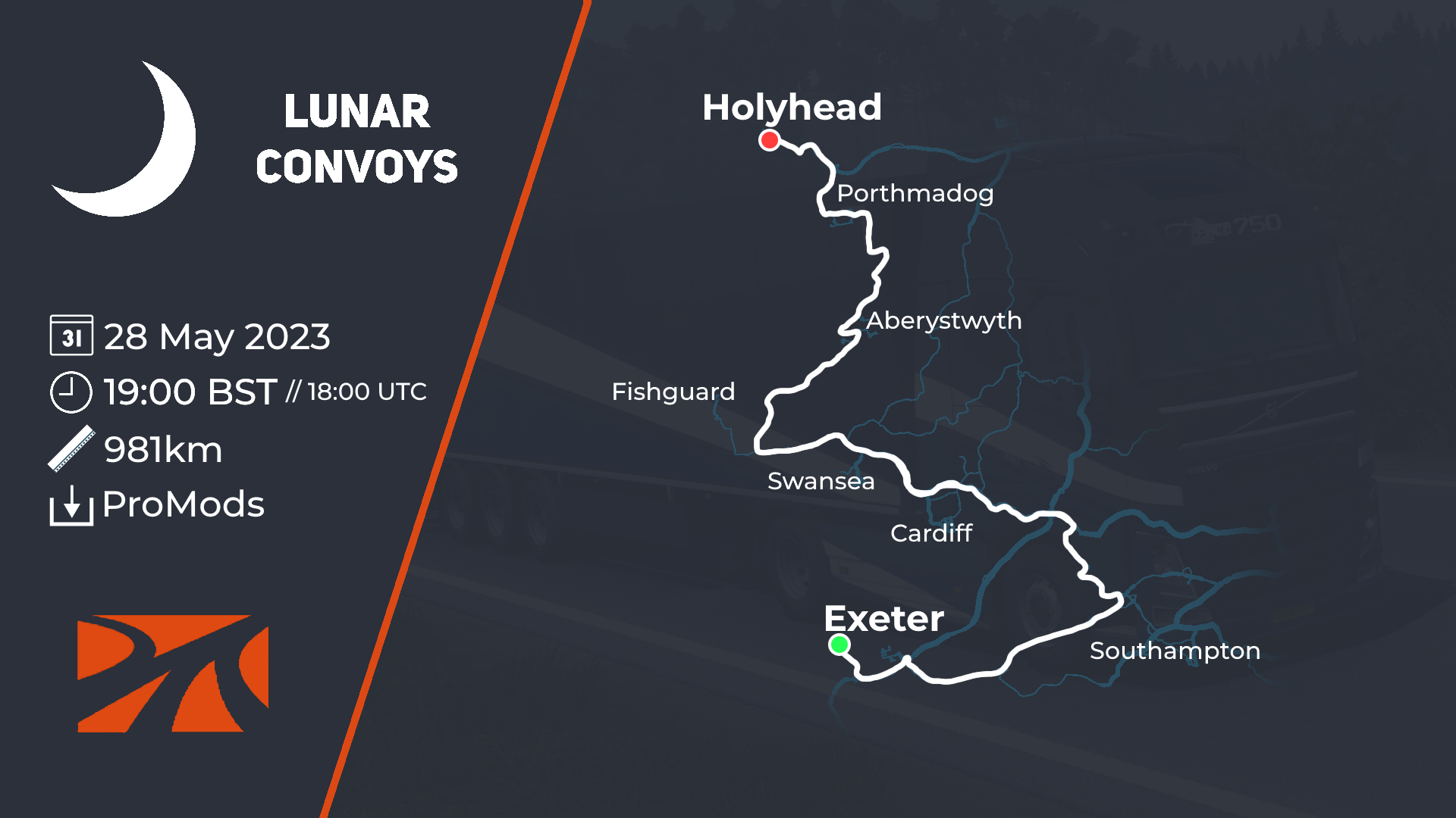 🟧 Welsh Wonders | Lunar Convoys — Event — TruckersMP