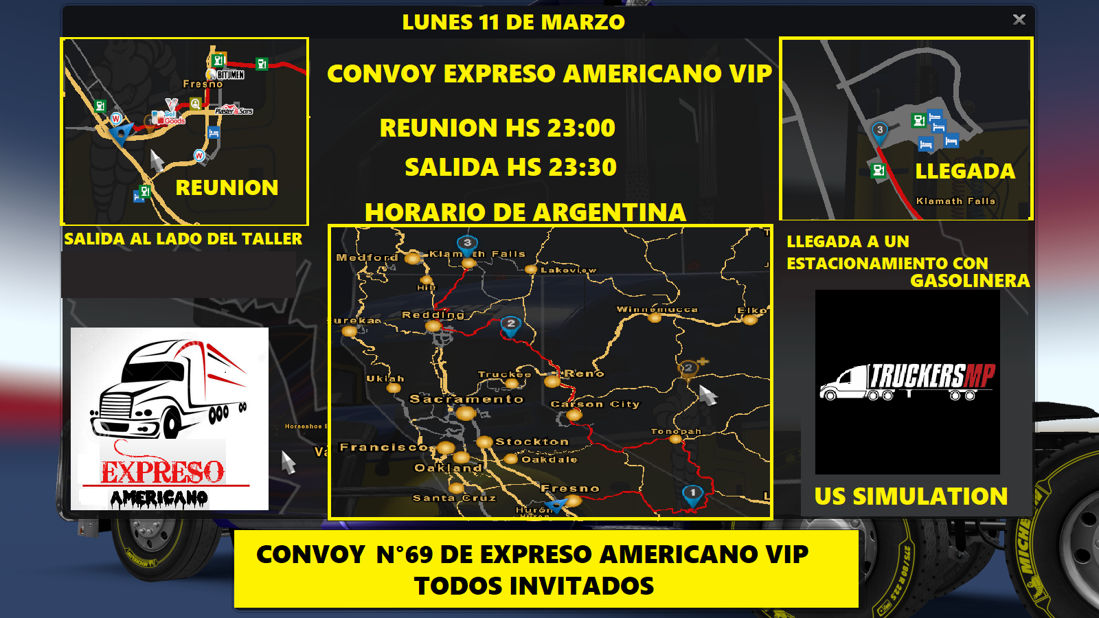 LUNES DE CONVOY EXPRESO AMERICANO VIP — Event — TruckersMP