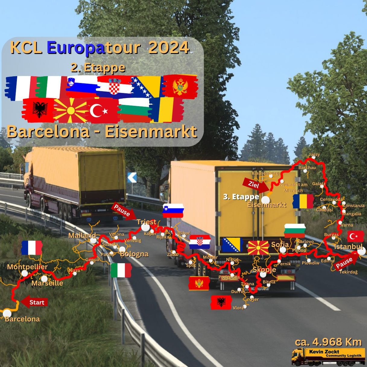 Das GRÖßTE Tourevent der KCL (Etappe 2/3) — Event — TruckersMP