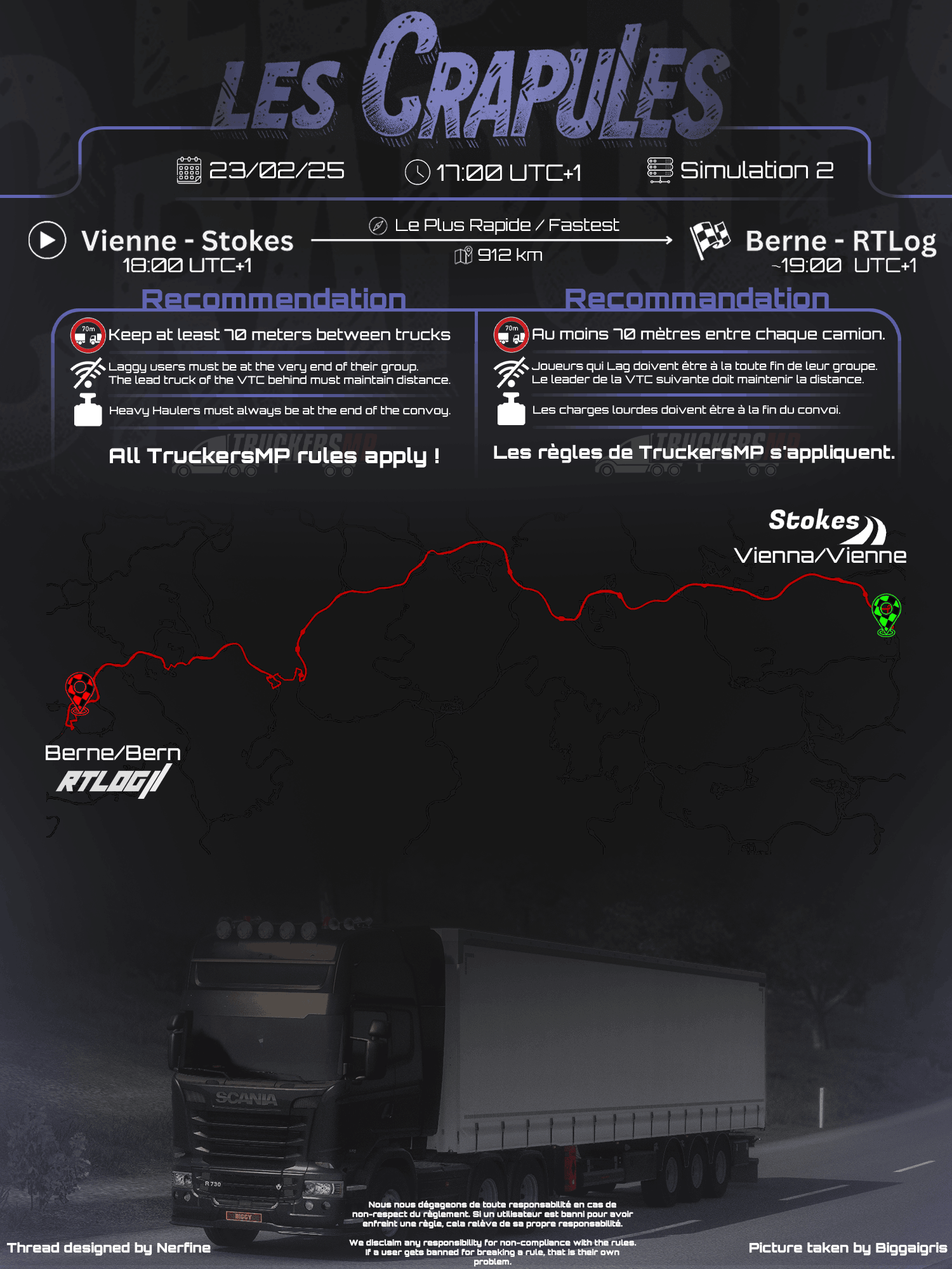 [FR/ENG] Vienna - Bern by Les Crapules — Event — TruckersMP