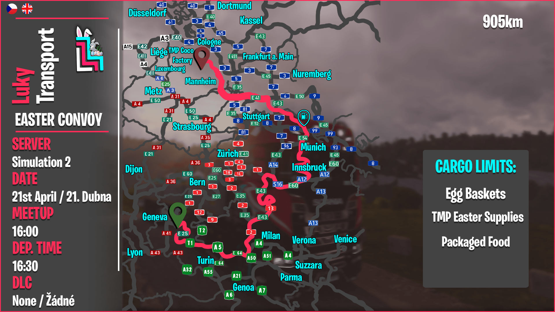 EASTER CONVOY TO THE TMP COCO FACTORY! 🐰🌷 — Event — TruckersMP