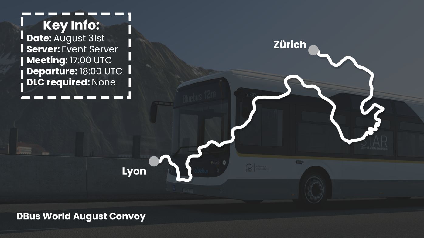 DBus World August Convoy — Event — TruckersMP