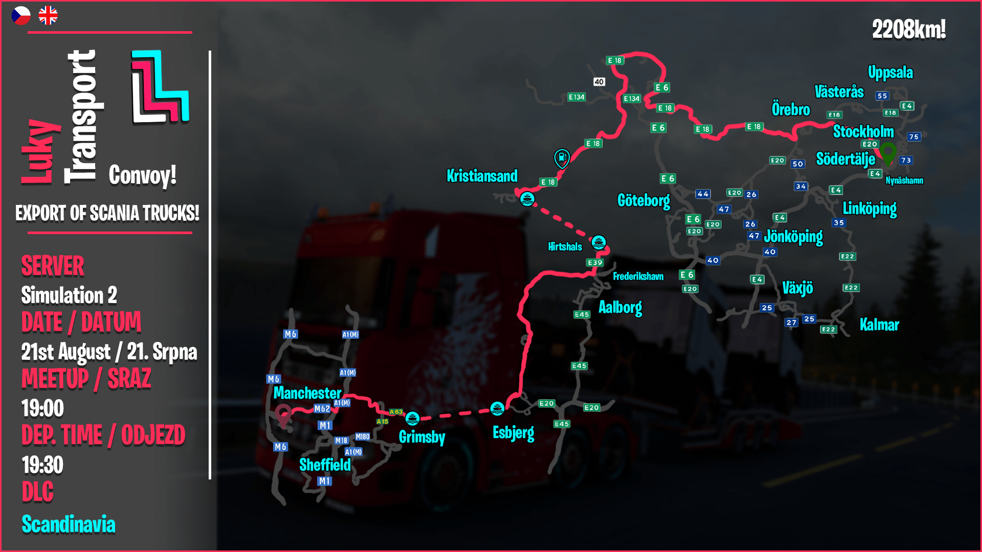 EXPORT OF SCANIA TRUCKS TO UK! 🦅 — Event — TruckersMP