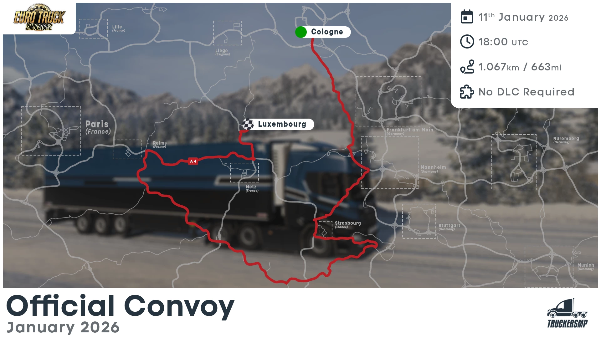 Official ETS2 Convoy - January 2026 — Event — TruckersMP