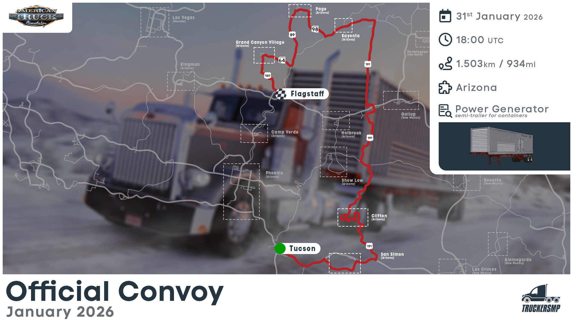 Official ATS Convoy - Power Outage In Flagstaff - Official TruckersMP ...