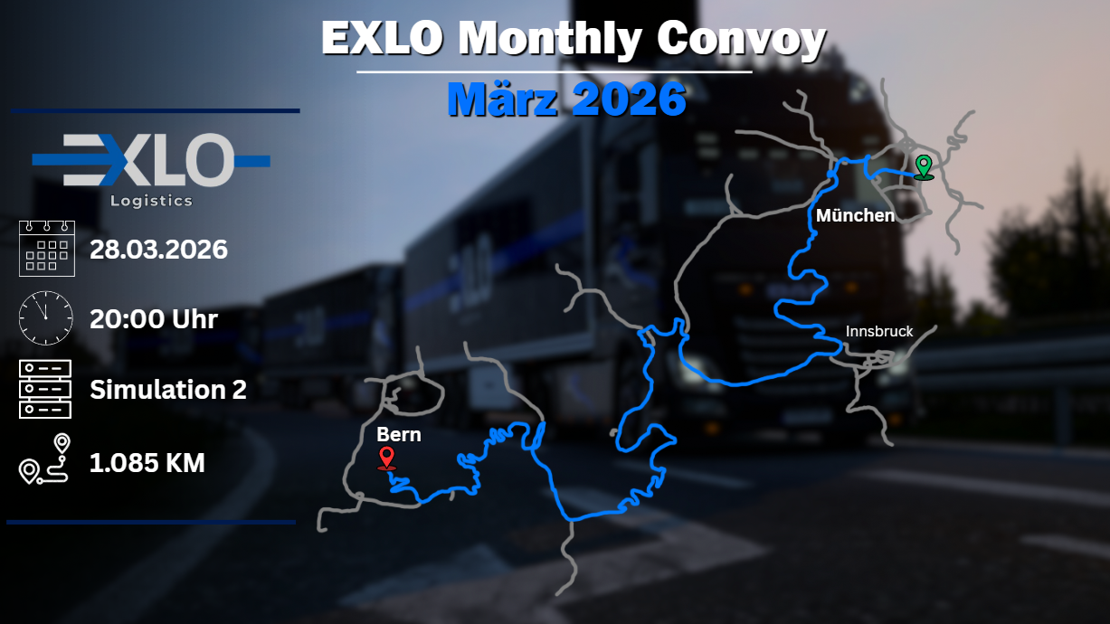 EXLO Monthly Convoy - März 2026 — Event — TruckersMP